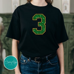 Green Gold Glitter Varsity Alphabet Clip Art (digital Download) - Etsy