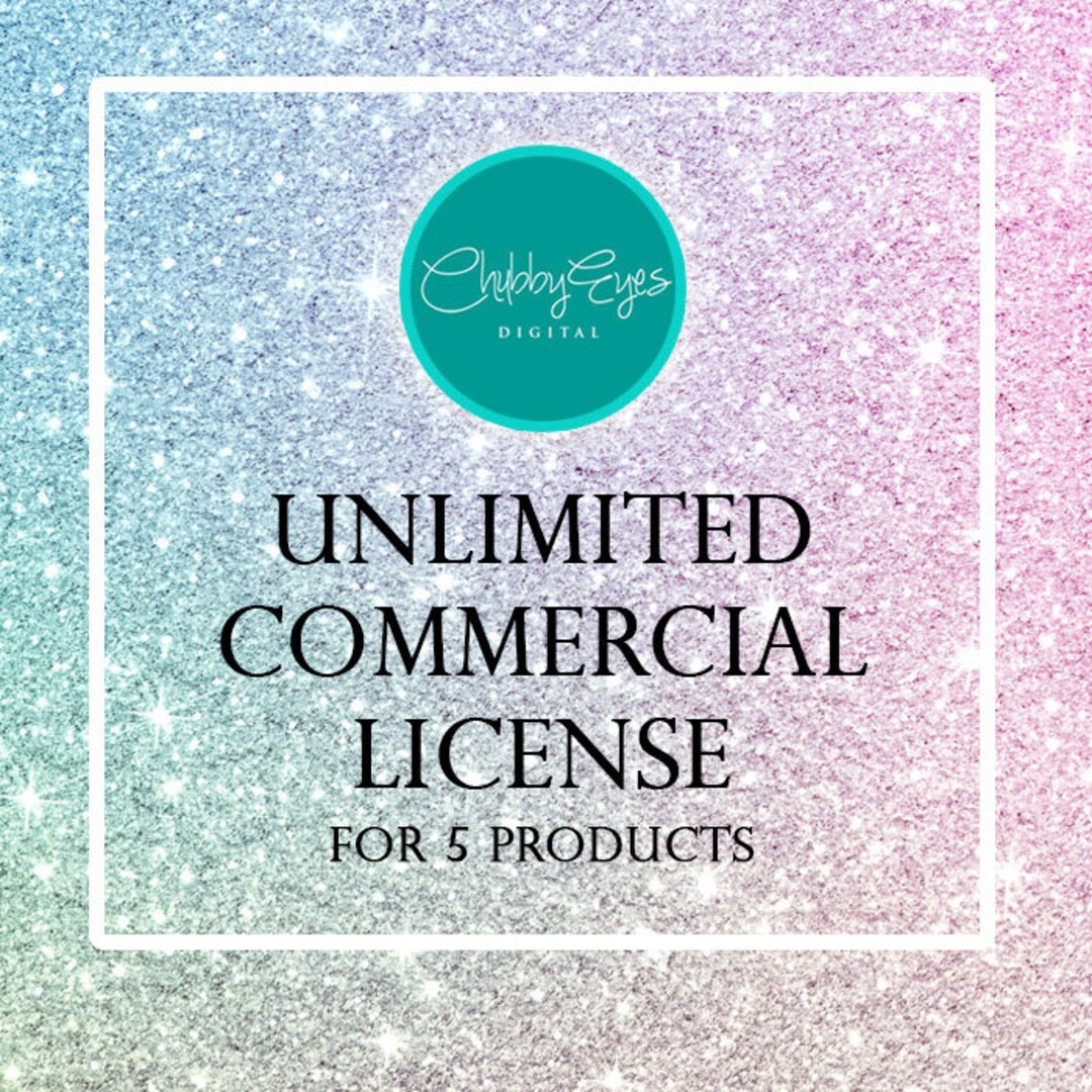 UNLIMITED COMMERCIAL LICENSE for 5 Products - Etsy