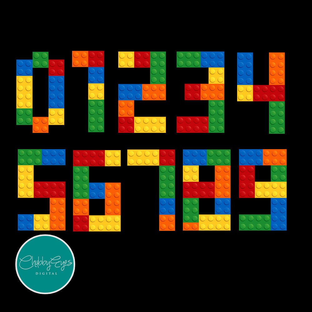 Toy Bricks Alphabet Clip Art, Building Blocks Lettering (digital ...