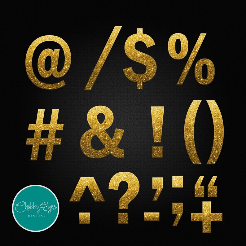 Ombre Gold Glitter Alphabet Clip Art, Glam Clip Art- Digital Instant ...