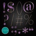 Purple Glitter Alphabet Clip Art, Lettering Clip Art- Digital Instant ...