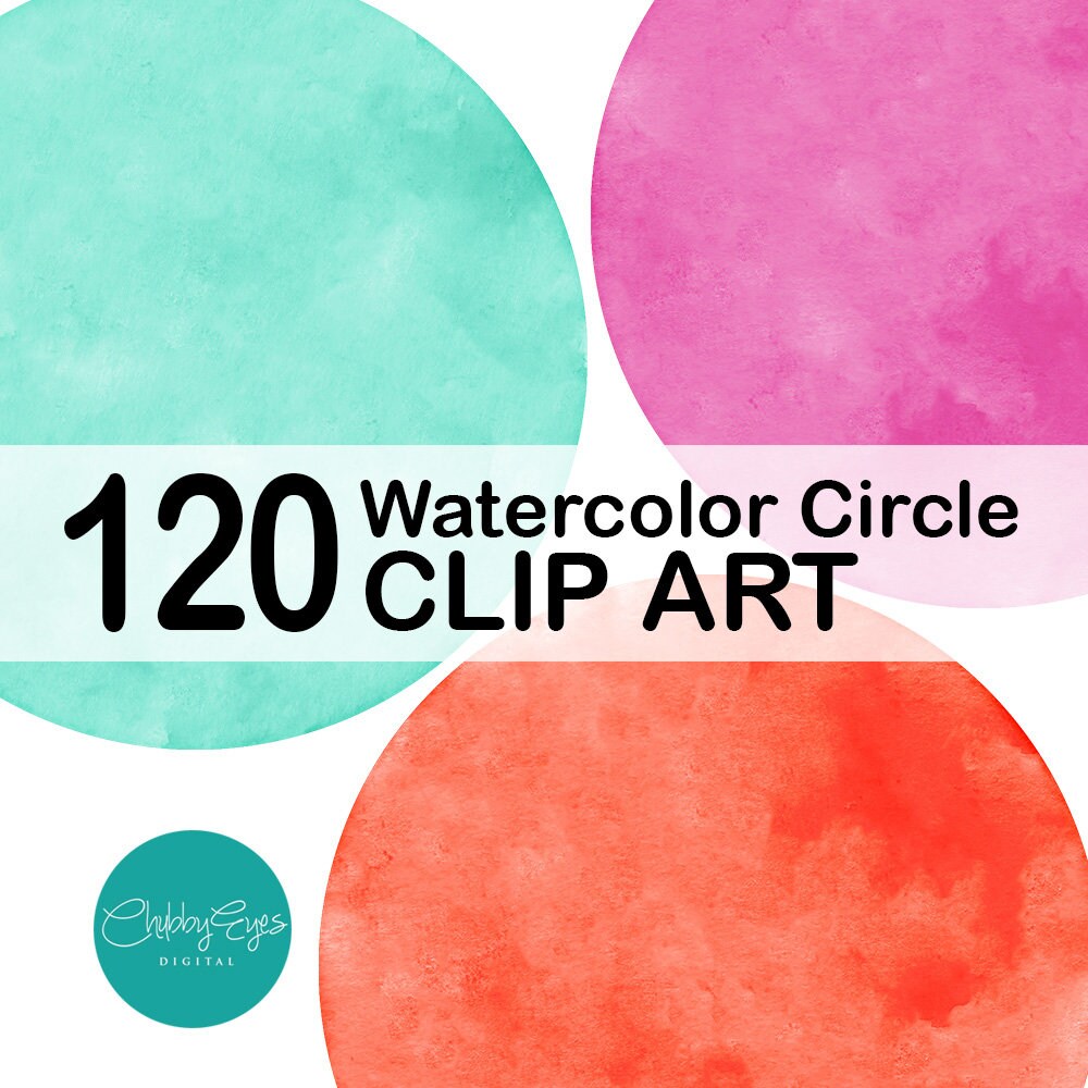120 Watercolor Circle Clipart Set (digital Download) - Etsy