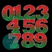 Christmas Red Green Glitter Digital Alphabet, Numbers, Punctuation Clip ...