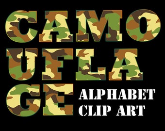 Camo Letters - Etsy
