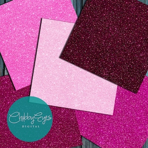 Pink Glitter Digital Papers, Scrapbook Papers Pink Sparkles Clipart ...