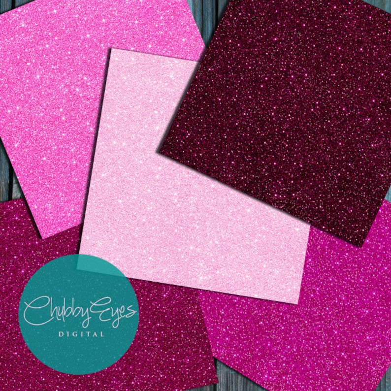 Pink Glitter Digital Papers, Scrapbook Papers Pink Sparkles Clipart ...