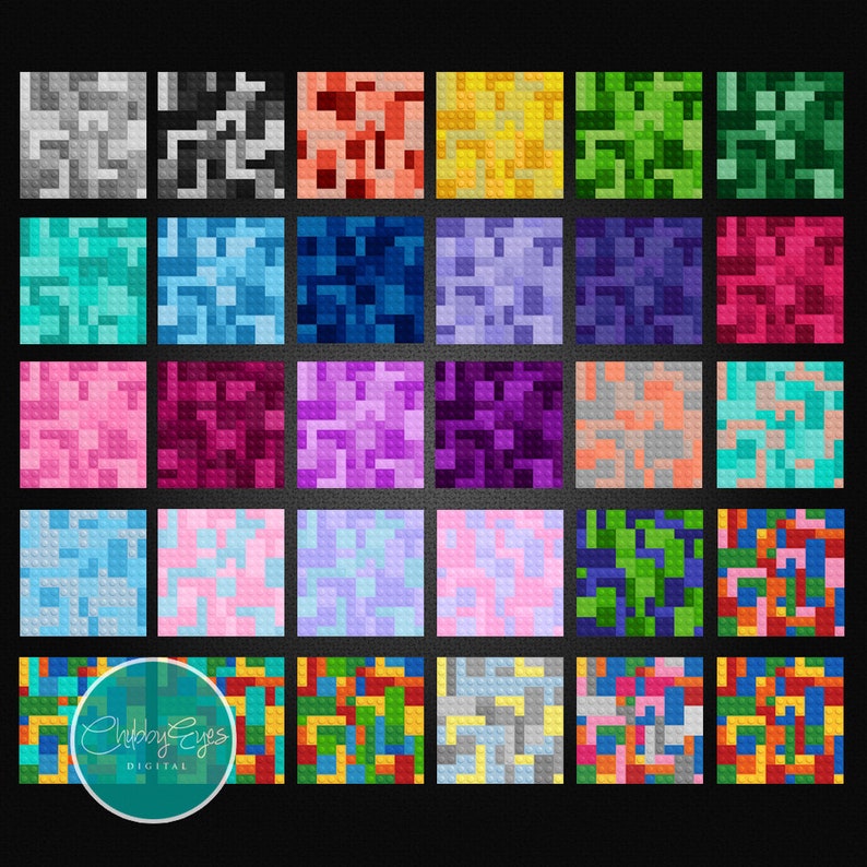 Colorful Toy Bricks Digital Papers, Building Blocks Background (digital ...