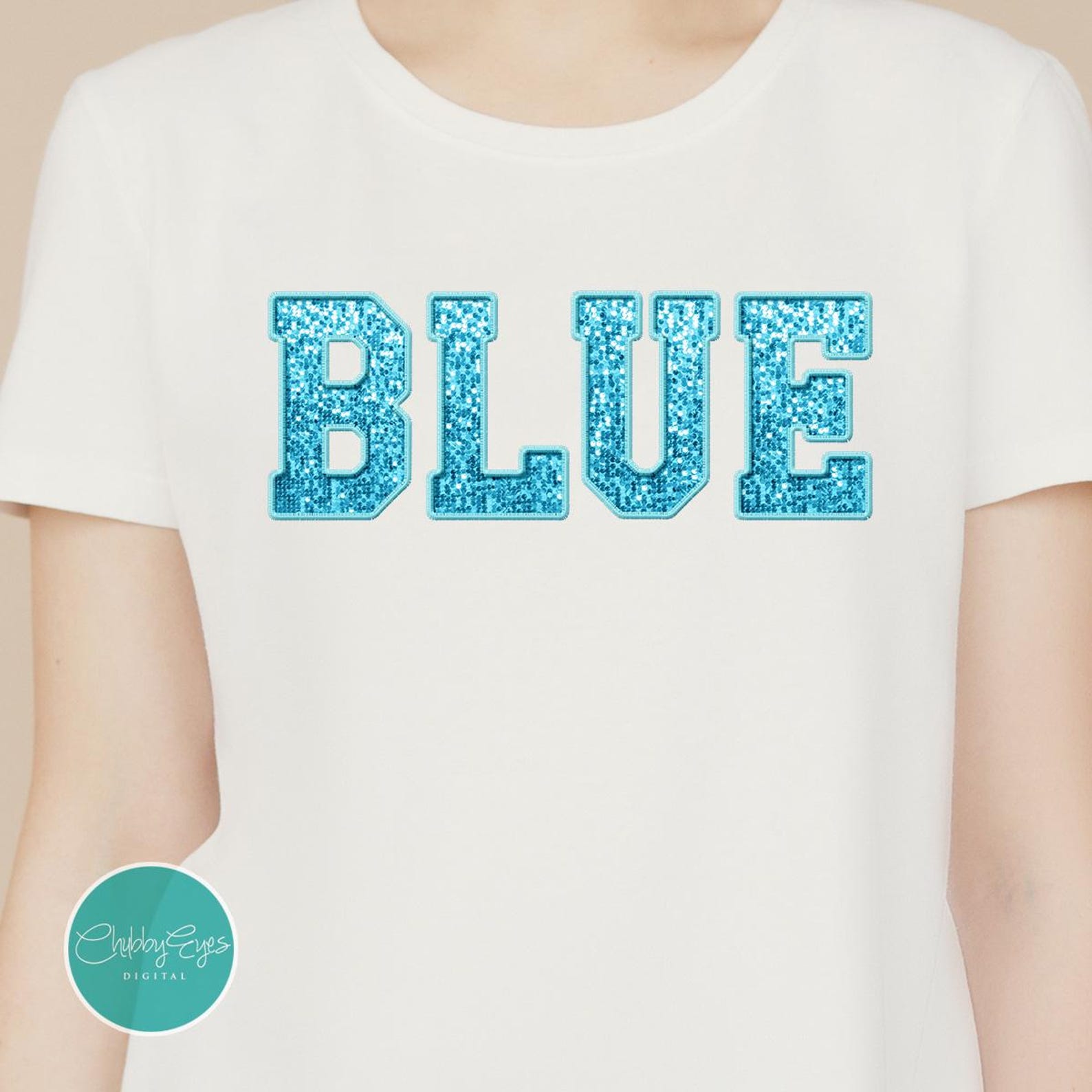 Baby Blue Sequin Varsity Alphabet Clip Art, Sport College PNG Letters ...