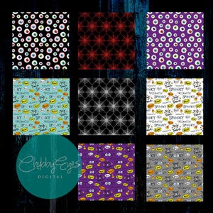 Halloween Digital Papers, Halloween Scrapbook Papers, Glitter Papers ...