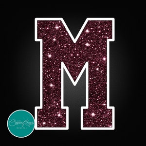 Maroon Glitter Varsity Alphabet Clip Art (digital Download) - Etsy
