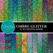 Ombre Glitter Digital Papers Instant Download Scrapbook Papers Green ...