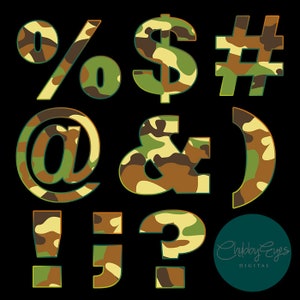 Camo Digital Alphabet, Camouflage Pattern Clip Art, Letters, Alphabet ...
