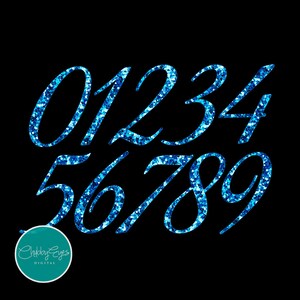 Blue Glitter Alphabet Clip Art, Chunky Glitter Lettering Clip Art ...