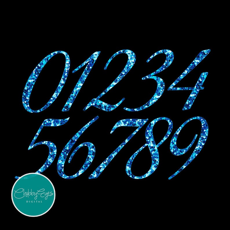 Blue Glitter Alphabet Clip Art, Chunky Glitter Lettering Clip Art ...