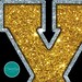 Gold Silver Glitter Varsity Alphabet Clip Art, Sport College Style ...