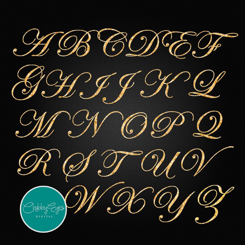 Gold Chunky Glitter Alphabet Clip Art Numbers and Punctuation - Etsy