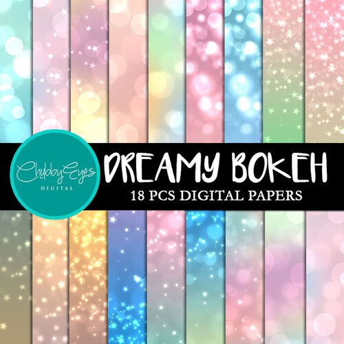 Bokeh Digital Papers Star Bokeh Overlays Instant Download - Etsy