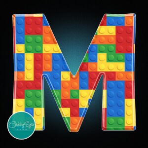 Toy Bricks Alphabet Clip Art, Building Blocks Lettering Clip Art ...