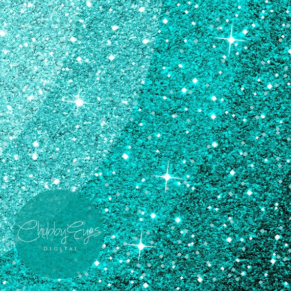 Teal Glitter Background