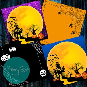Halloween Digital Papers, Halloween Scrapbook Papers, Glitter Papers ...