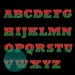 Christmas Red Green Glitter Digital Alphabet, Numbers, Punctuation Clip ...