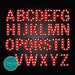 Red Marquee Lights Alphabet, Vintage Light Box Lettering Clip Art ...