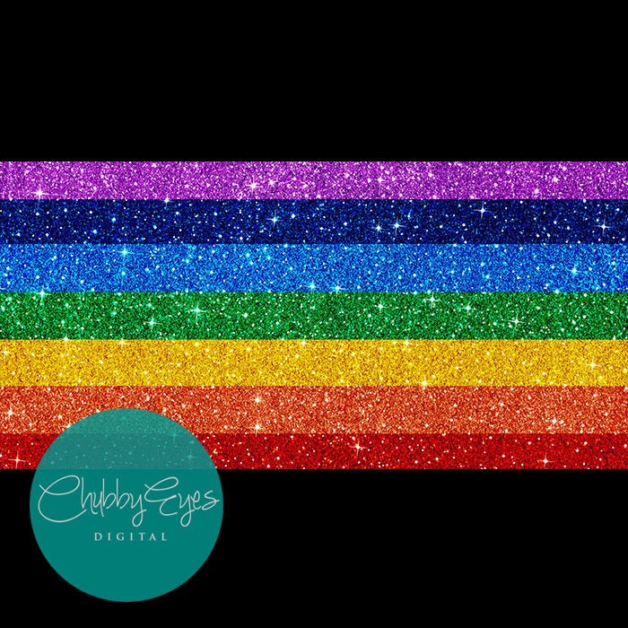 Glitter Rainbow Clip Art Colorful Rainbow Glitter Glitter - Etsy