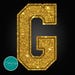 Gold Glitter Varsity Alphabet Clip Art, Sport College Style PNG Letters ...