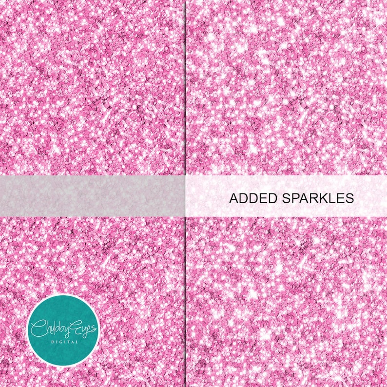 Pink Chunky Glitter Digital Papers Seamless Scrapbook Papers - Etsy