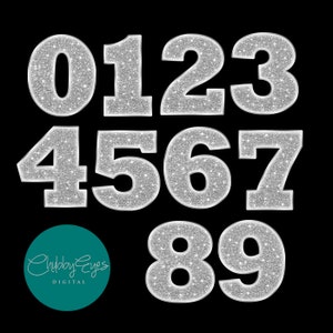 Christmas Silver Glitter Digital Alphabet, Numbers and Punctuation Clip ...
