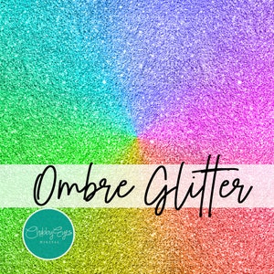 Ombre Glitter Digital Papers, Digital Scrapbook Papers, Colorful ...