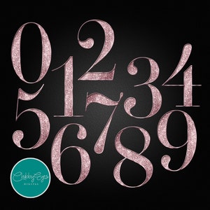 Rose Gold Glitter Alphabet Clip Art, Gold Lettering Clip Art- Digital ...