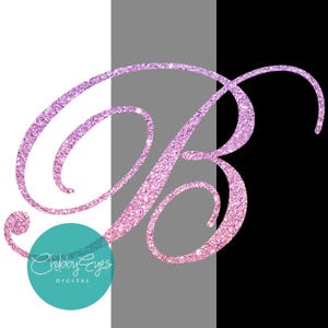 Pink Purple Ombre Glitter Alphabet, Numbers and Punctuation Clip Art ...