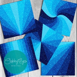 Blue Glitter Digital Papers, Scrapbook Papers, Blue Sparkles Clipart ...