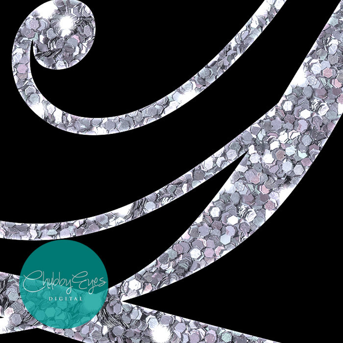 Silver Chunky Glitter Alphabet Clip Art Numbers and - Etsy