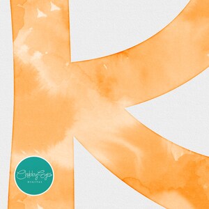 Watercolor Alphabet Clip Art, Colorful Alphabet- Digital Instant ...