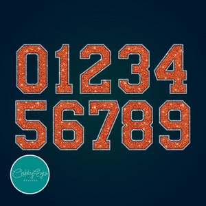 Orange Silver Glitter Varsity Alphabet Clip Art, Sport College Style ...