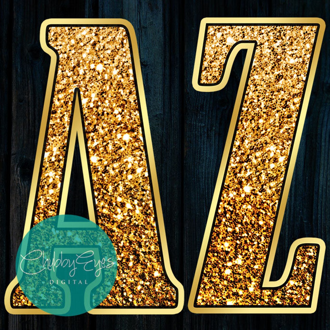 Gold Glitter Alphabet Numbers and Punctuation Clip Art - Etsy