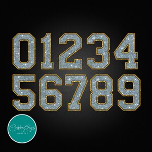 Silver Gold Glitter Varsity Alphabet Clip Art, Sport College Style ...