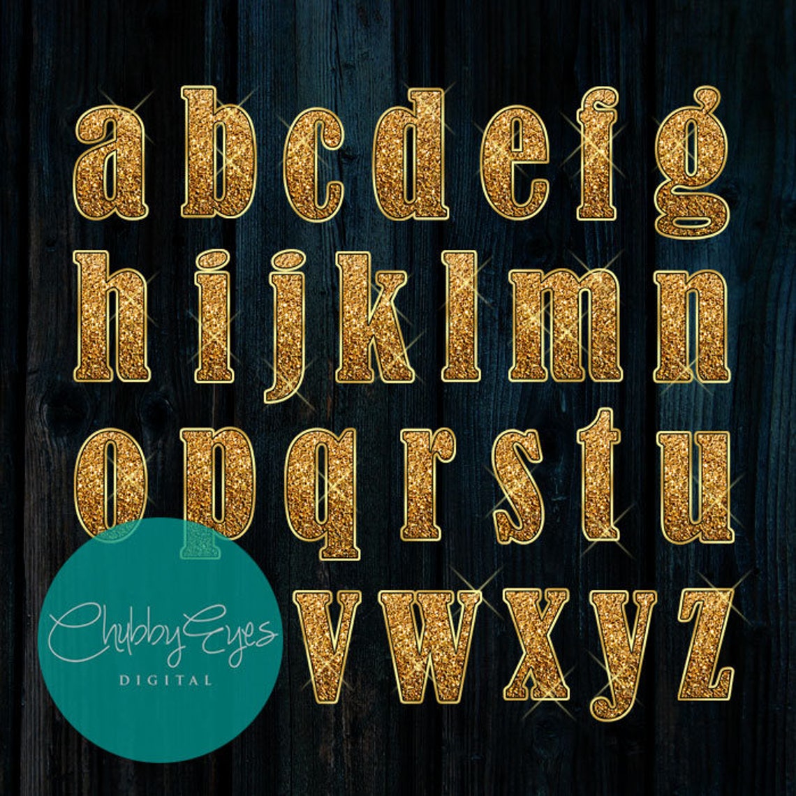 Gold Glitter Alphabet Numbers and Punctuation Clip Art - Etsy