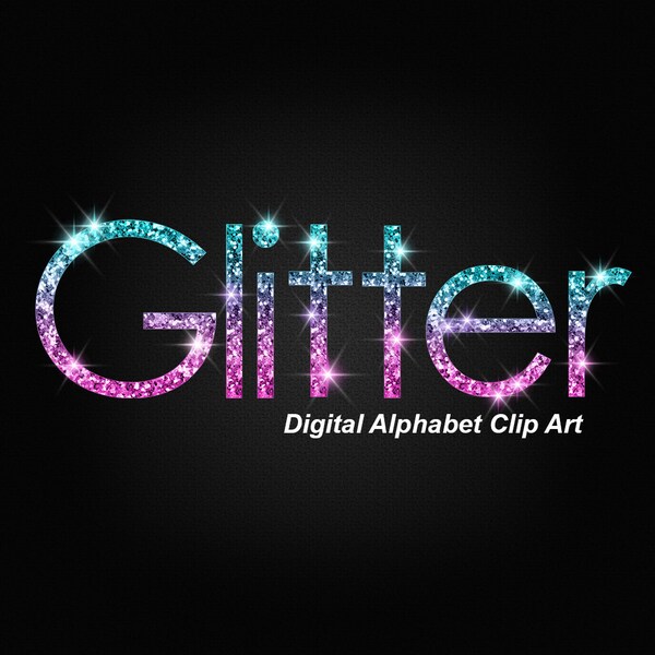 Pink Glitter Letters and Numbers, Pink Glitter Alphabet, Pink Glitter ...