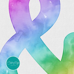 Watercolor Alphabet Clip Art, Rainbow Alphabet- Digital Instant ...
