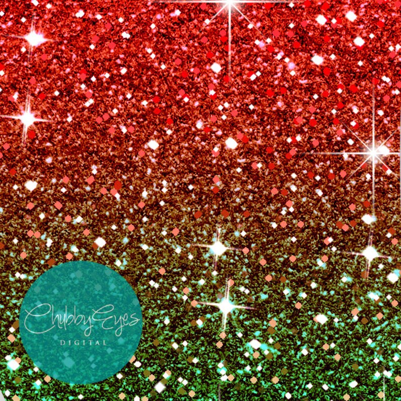 Christmas Red Green Glitter Digital Alphabet Numbers | Etsy