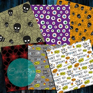 Halloween Digital Papers, Halloween Scrapbook Papers, Glitter Papers ...