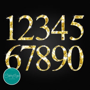 Gold Diamond Alphabet Clip Art, Numbers and Punctuation Clip Art Font ...