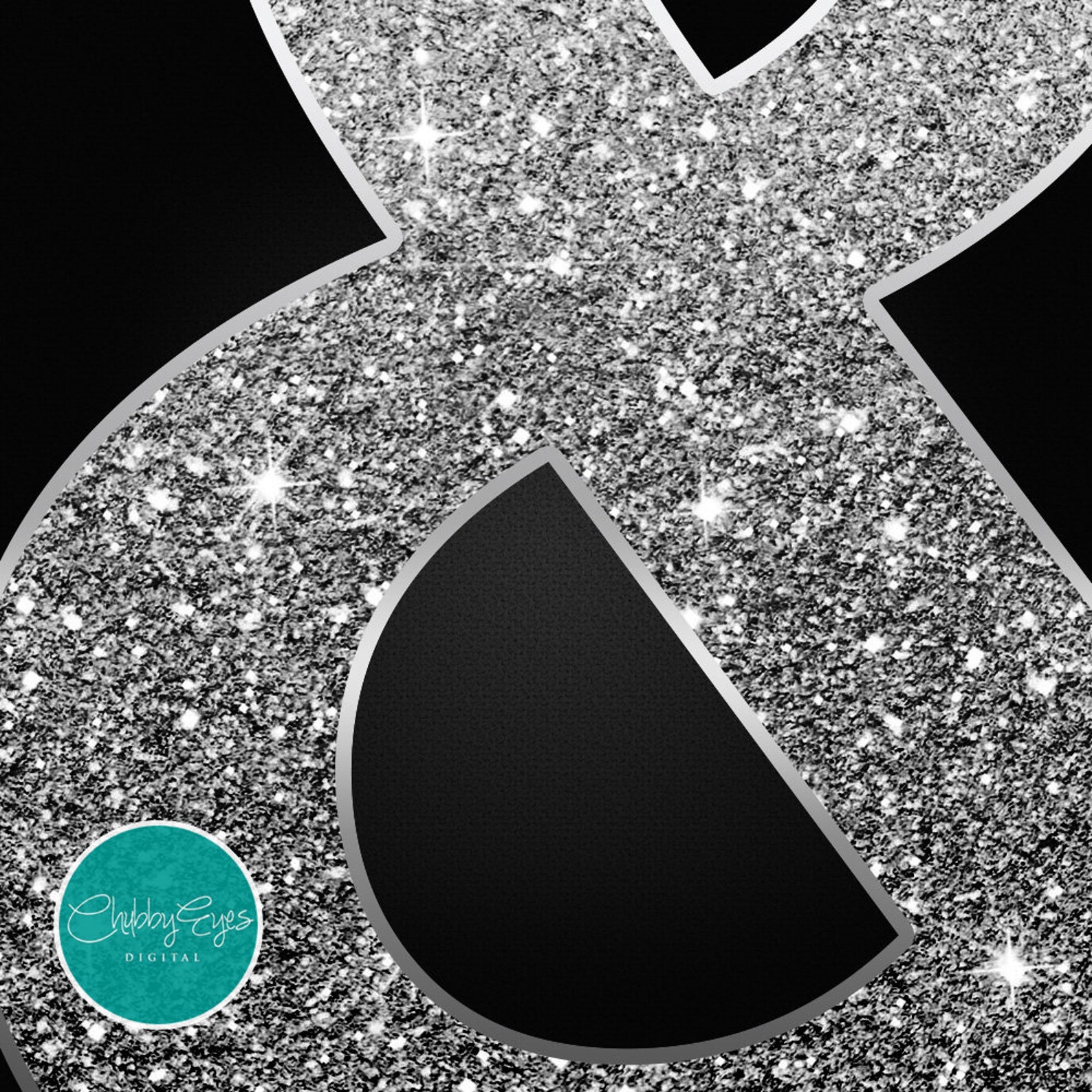 Ombre Silver Glitter Alphabet Clip Art, Glam Clip Art Digital Instant ...