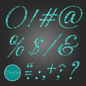 Glitter Alphabet PNG Clip Art, Mint Green Glam Letters Clip Art ...