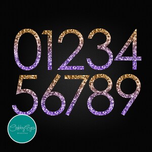 Ombre Glitter Alphabet Clip Art, Gold Purple Glam Clip Art- Digital ...