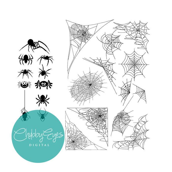 Halloween Clip Art Pumpkin Ghost Spiderweb Haunted House - Etsy