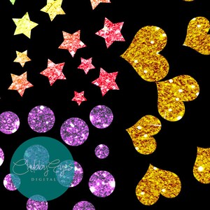 Glitter Confetti Frames, Confetti Borders, Photoshop Overlays, Stars ...